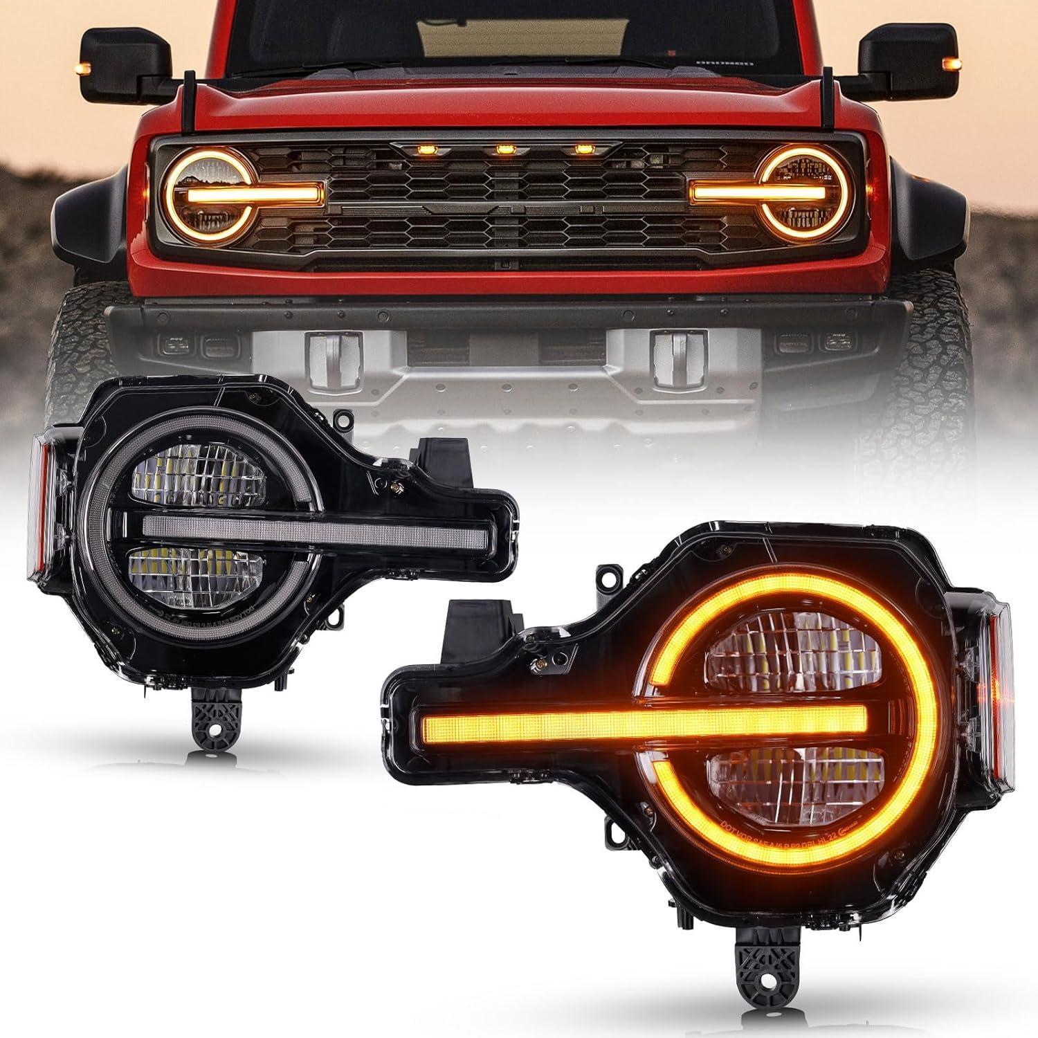 2021+ Ford Bronco - LED DRL Headlights w/Start-up Animation Sequence ...