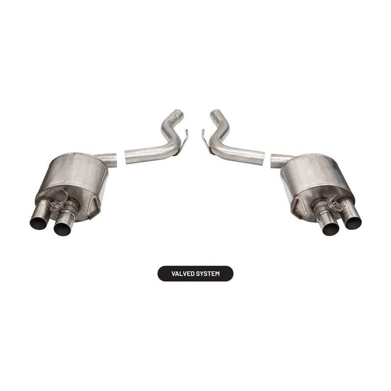 Corsa 2015-2020 Ford Mustang GT350/R 5.2L V8 Dual Rear Axle-Back- Stai ...